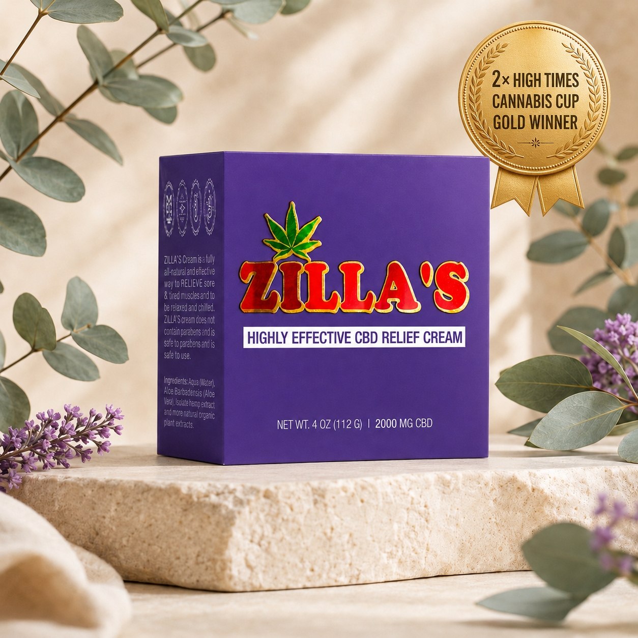 Zilla"s Purple Eucalyptus CBD-Relief Cream – M&M Exotix